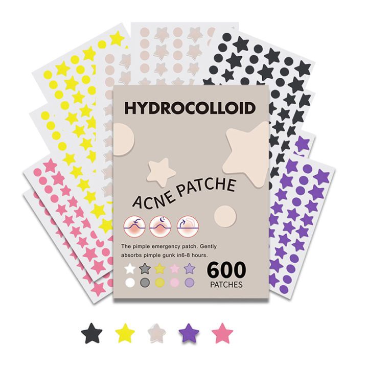 18-600pcs Star Pimple Patch Acne Colorful Invisible Acne Removal Skin ...