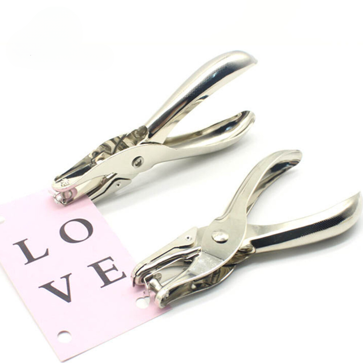 New ilver Metal Punch Plier Manual ingle Hole Ticket Checker Paper ...