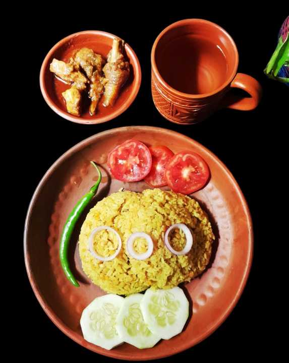 Terracota Clay Round Shape Matir Plate with Matir Bowl & Matir Mug in ...