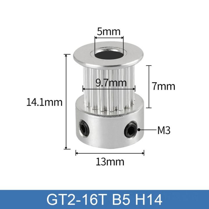 Durable Belt Width 6mm 2GT Pulley Bore 5 6.35 8mm 16 20 36 40 60 Teeth ...