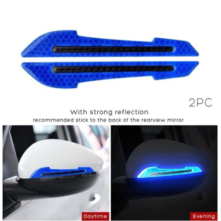 2Pcs Car Rearview Mirror Reflective Bumper Warning Sticker Waterproof ...