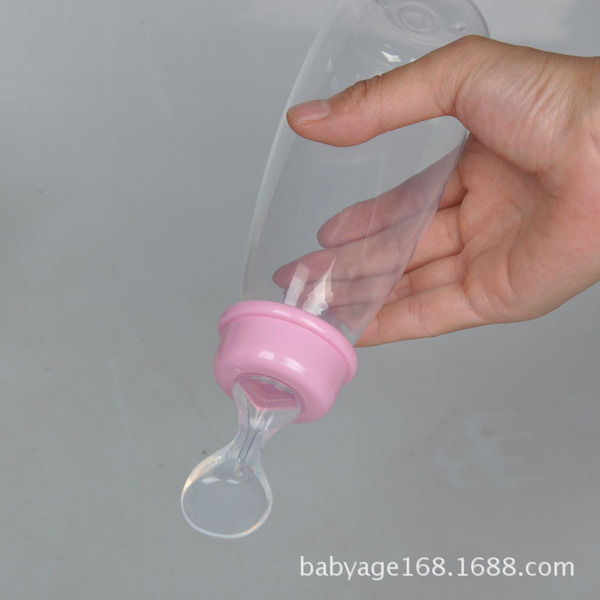 Soft -headed baby rice paste bottle baby training PP milk bottle ...
