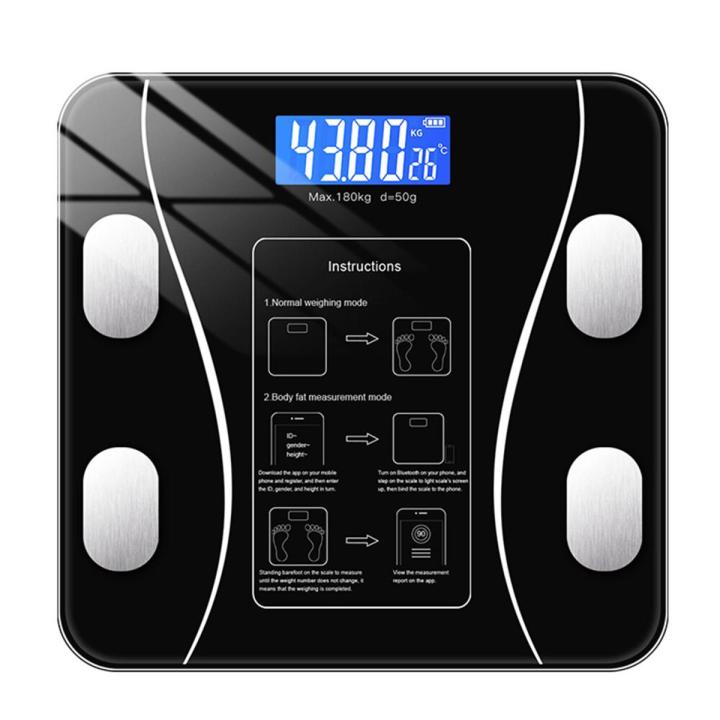 Bluetooth Body Bathroom Fat Scale Smart Electronic Scales BMI ...