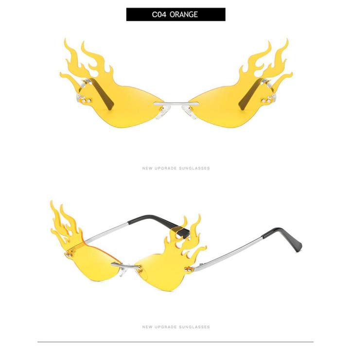 【happy one】Style 2- Fire Flame Sunglasses Women 2020 Wave Sun Glasses ...