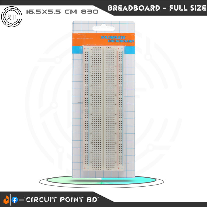 Universal Breadboard 16.5x5.5cm 830 Point/Holes MB102 Solderless Prototype Full size Breadboard ...