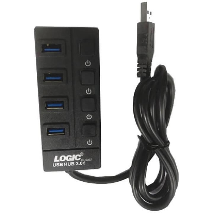 Logic USB Hub 3.0 - Black 1.2 m Cable 4-Port Super Speed 5Gbps | Daraz ...