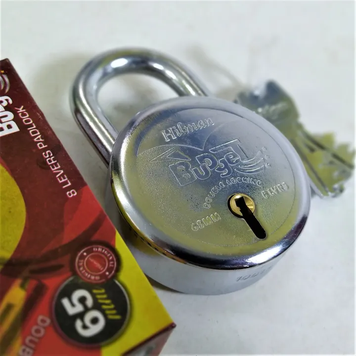 65 mm Heavy duty steel lock / Tala for Factory, shop & home. Double ...