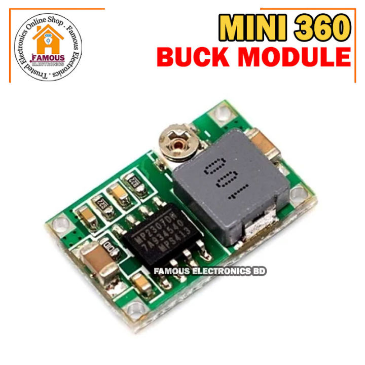 Mini 360 Buck Converter Mini 360 DC DC Step Down Module Adjustable Module 4.75V-23V To 1V-17V 1 ...