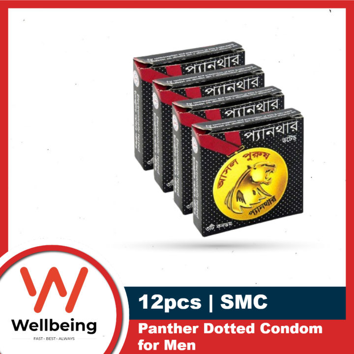 Panther Dotted Condoms 4 pack combo, Total 12 pcs | Daraz.com.bd