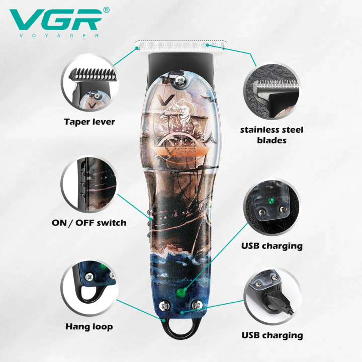 VGR V-953 Rechargeable Professional Electric Hair & Beard Trimmer ...