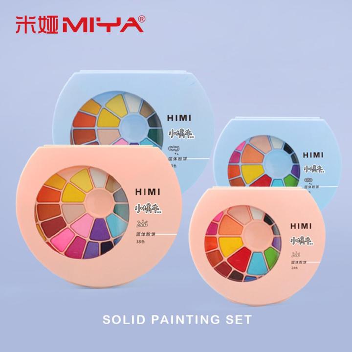 MIYA HIMI Water Color Palette - 24/38 Assorted Colors Easy to Blend ...