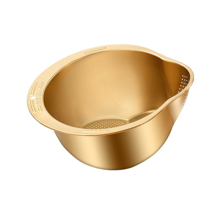 Rice Washer Strainer Bowl Stainless Steel Rice Washing Bowl Rice ...