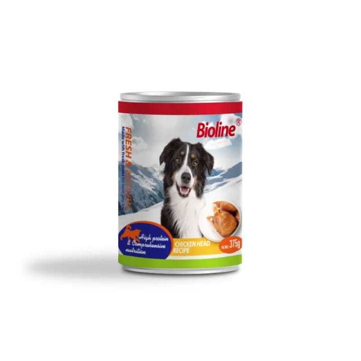 Bioline Canned Dog Food Chicken Head Recipe 375gm | Daraz.com.bd