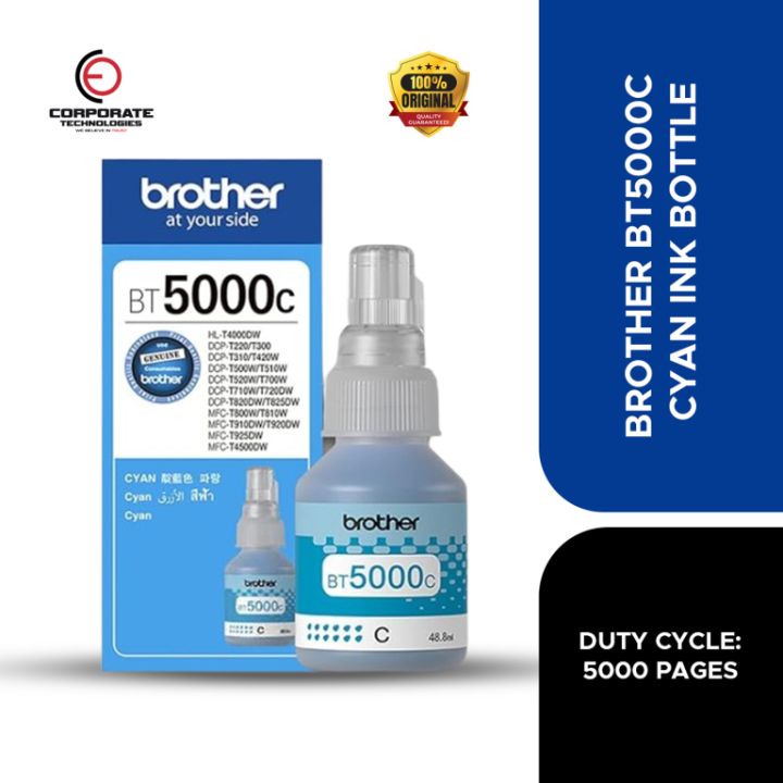 Brother Genuine BT5000C | Cyan Ink for Brother HL-T4000DW DCP-T220/T226 ...