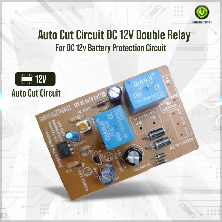 Auto Cut Circuit DC 12V Double Relay For DC 12v Battery Protection ...
