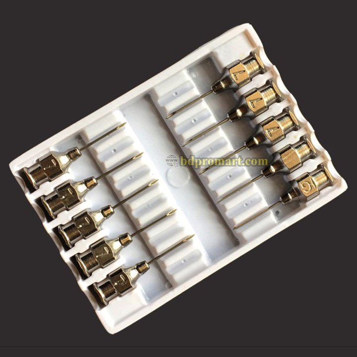 10pcs 7x8 Size Stainless Steel Animal Injector Syringe Needle Sui for ...