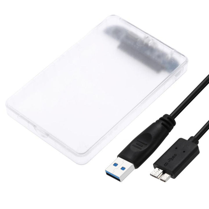 External Hard Drive Enclosure Transparent 2.5 Inch SATA to USB 3.0 SSD ...