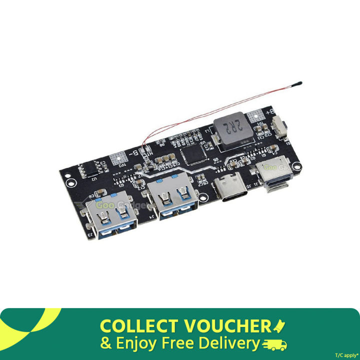 QC4.0 QC3.0 LED Dual USB 5V 4.5A 22.5W Micro/Type-C USB Mobile Power ...