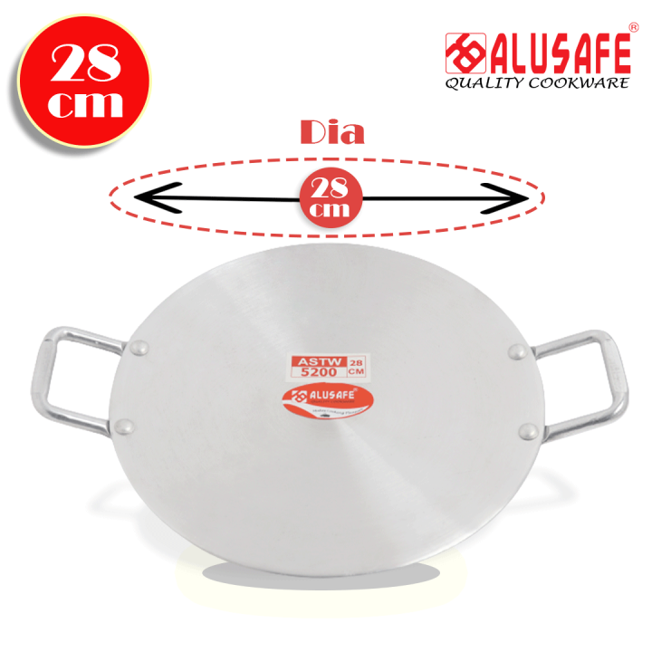 Alusafe Aluminium Tawa 28 cm (28*3 cm) | Daraz.com.bd