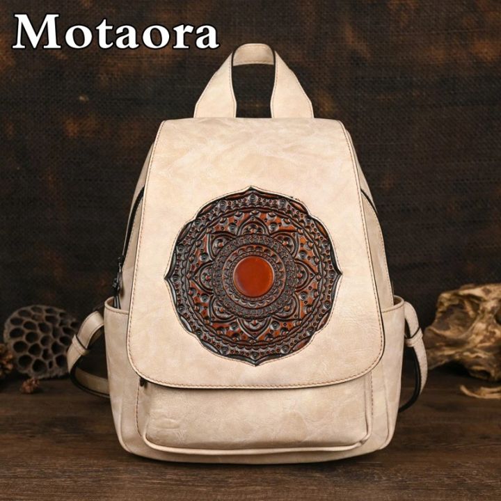 MOTAORA 2024 New Retro Women Bags Designer Leather Luxury Backpack For ...