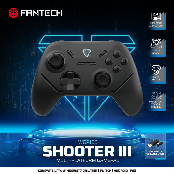FANTECH WGP13S Shooter-III Multi-Platform Gamepad Wired & 2.4 Ghz ...