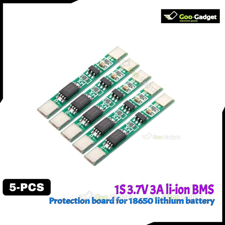 1S 3.7V 3A Li-ion Battery Protection Module BMS PCM Board for 18650 Lithium Batteries - 5 PCS ...