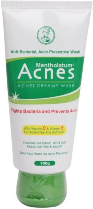 Mentholatum Acnes creamy wash fight bacteria prevent acne with vitamin ...