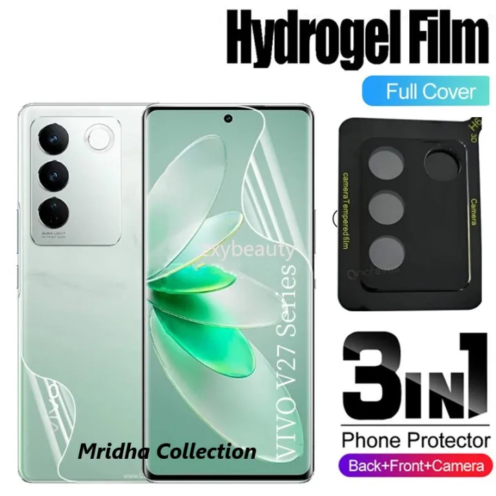 3in1 Protector Combo Pack for vivo V27 5G (Front Hydrogel Screen ...
