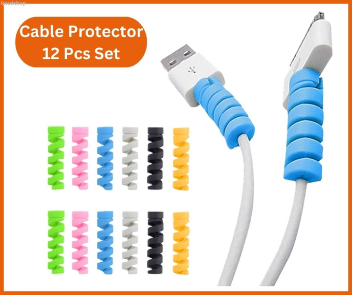 Smalshop Cable Protector Wire Set of 12, Cable Protector Spiral Charger ...