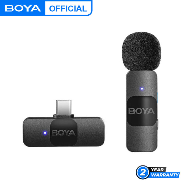 BOYA BY-V10 Professional Wireless Lavalier Mini Microphone for iPad Android Live Broadcast ...