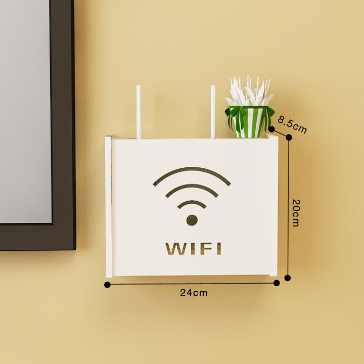 Home Wall Mount WiFi Router Boxes Wi-Fi Router Shelf Storage Shelf High ...