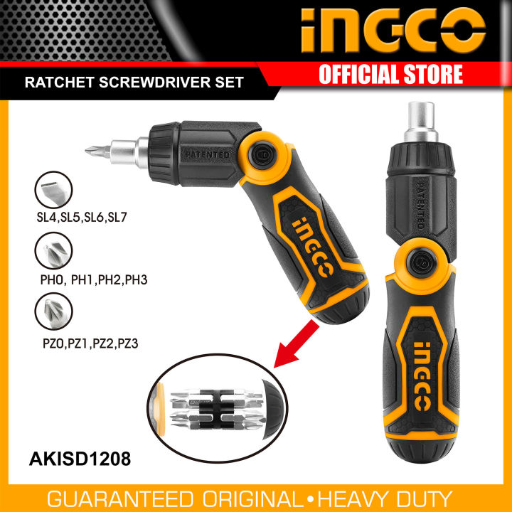 INGCO 13 IN 1 RATCHET SCREWDRIVER SET-AKISD1208 | Daraz.com.bd