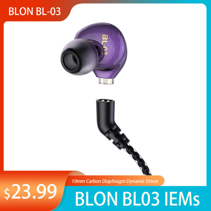 BLON BL03 BL-03 Wired Best In Ear Earphones Carbon Diaphragm Dynamic ...