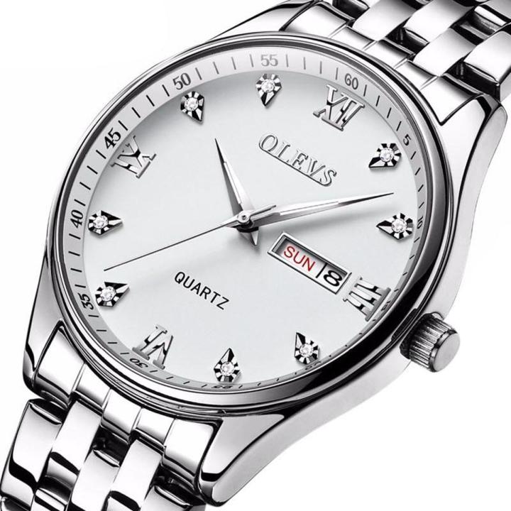 Stainless Steel Analog Watch For Men - Silver | Daraz.com.bd