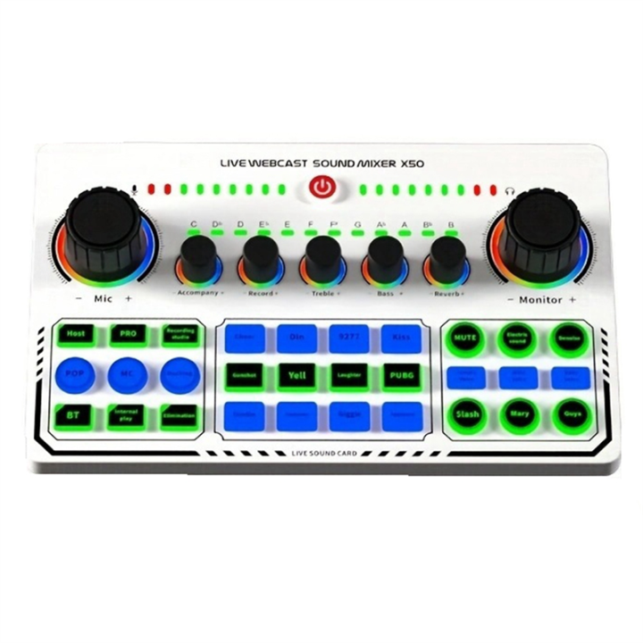 X50 Live Sound Card Audio Mixer Recording Desktop Singing BT OTG B ...
