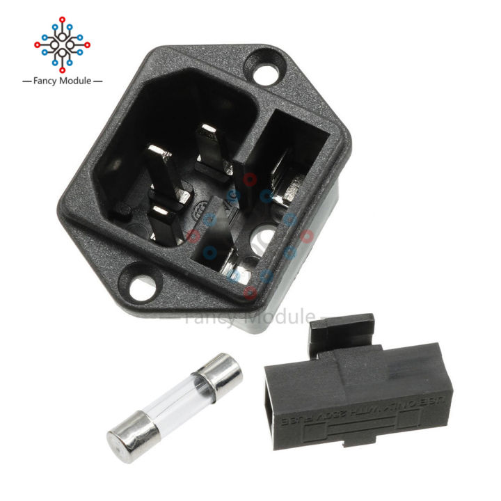 【Atoztide KKK Store】1 Piece AC 250V IEC320 Male Power Cord Inlet Socket ...