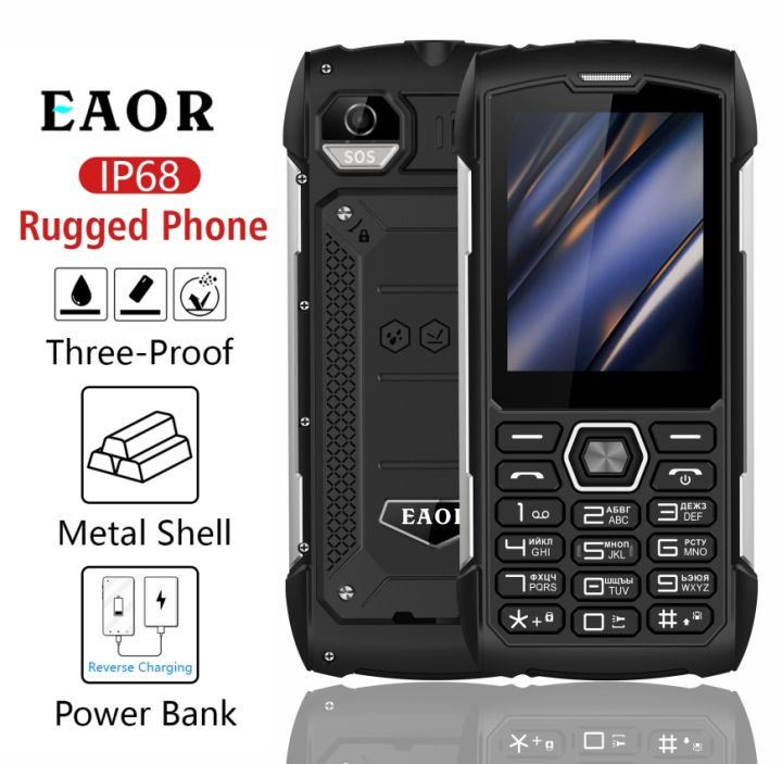 EAOR 2G Rugged Flashlight 4000mAh Big Battery Power Bank IP68 Waterproof 2.8 IPS large screen 0 ...