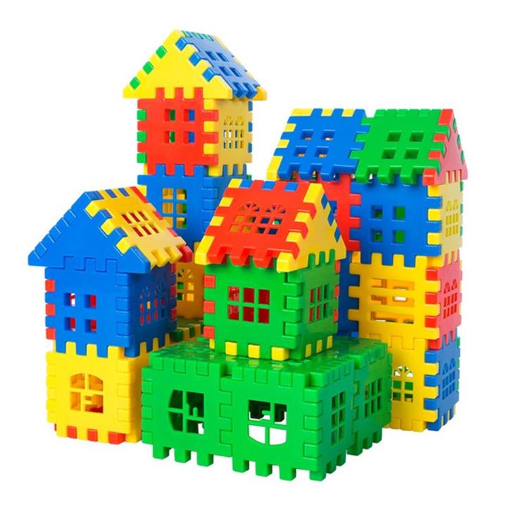Block Set Educational Building Train Blocks For Kids -22 Pcs Plastic ...