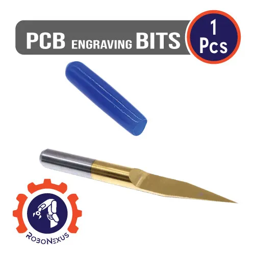 1pcs Titanium Coated PCB Engraving Bits 3.175mm 0.1mm CNC Router Bit ...