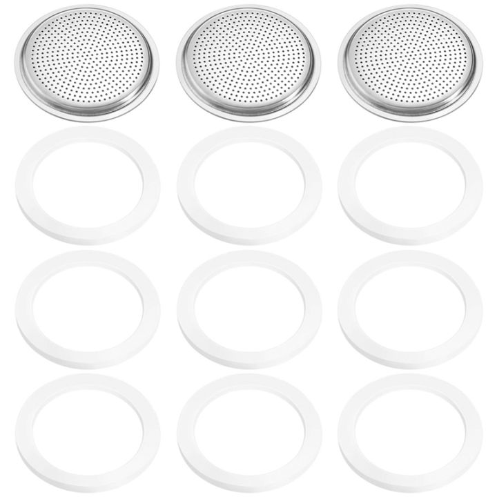9 Pieces Silicone Gaskets and 3 Piece Stainless Filter Gasket Stainless ...