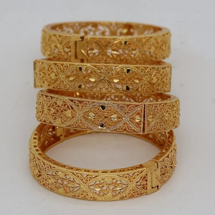 Most Trendy 1/2/4pcs set Saudi Arabic Bangles For Women Indian Bracelet ...