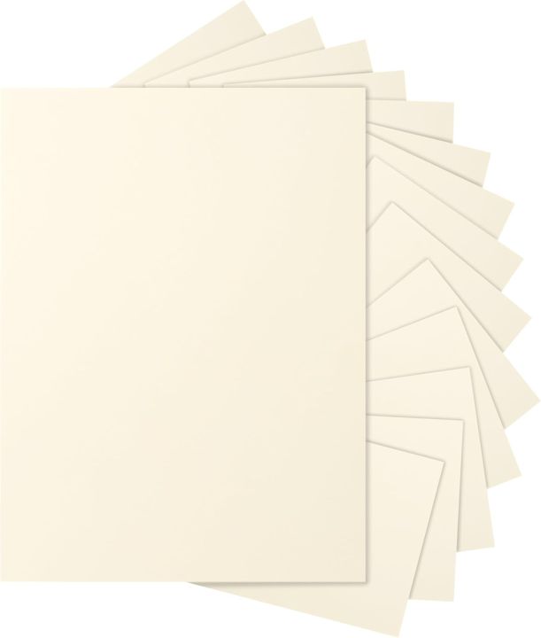 50 Sheets Cream Cardstock 8.5 x 11 Off White Paper, 80gsm Ivory Card ...