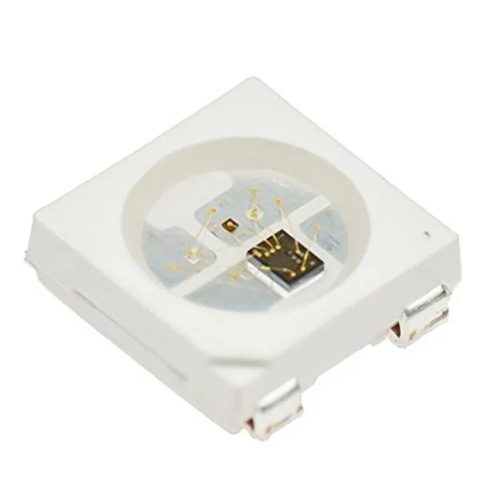 100PCS WS2812B RGB LED Chip 5050SMD White PCB WS2812 Individually ...