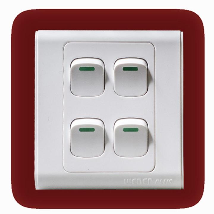 Switch Wener Plus 4 Gang 1 Way Wall Switch | Daraz.com.bd