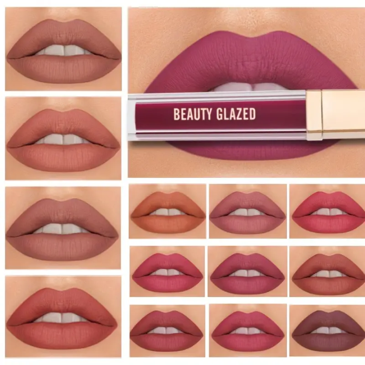 BEAUTY GLAZED Velvet 15 Colors Waterproof Long Lasting Non-Sticky soft ...