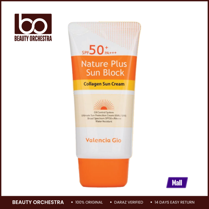 Valencia Gio Nature Plus Sun Block SPF 50+ - 70ml | Daraz.com.bd