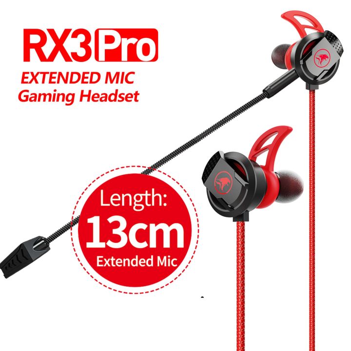 Plextone MOWI RX3 PRO Wired Stereo Bass in-Ear Gaming Earphones Earbuds ...