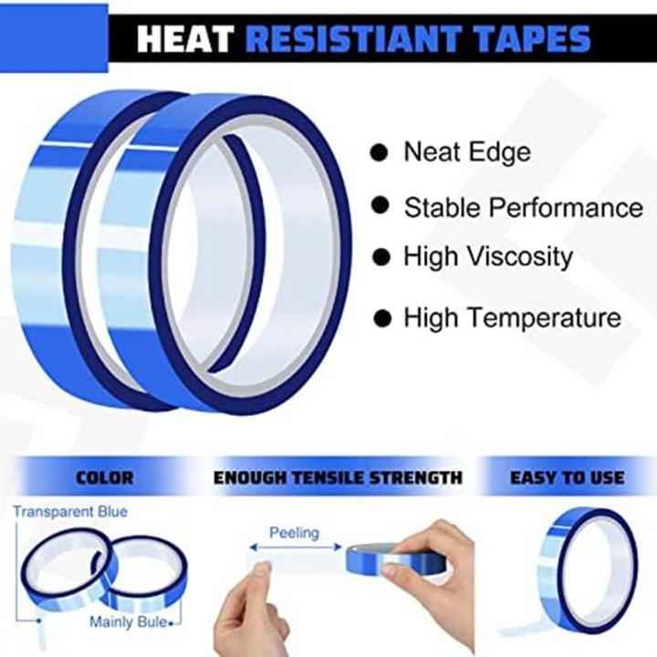 12 Rolls 0.8 Inch X 100 Inch Blue Blue Thermal Tape Durability for ...