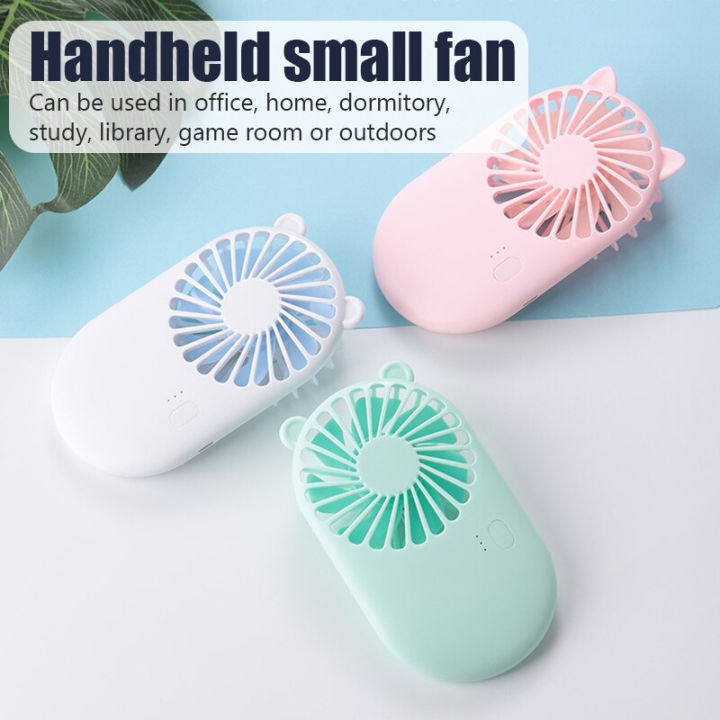 New Cute Portable Mini Fan Handheld Usb Chargeable Desktop Fans 3 Mode ...