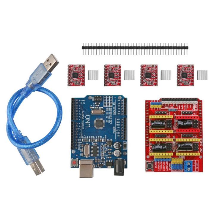 CNC Shield V3 3D Printer Expansion Board+4pcs A4988 Driver+UNO R3+USB ...
